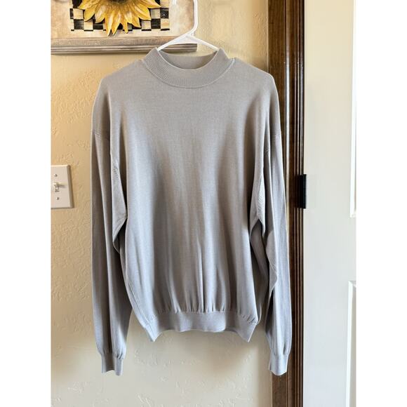 Pronto Uomo | Sweaters | Pronto Uomo Mens Sweater Silk Blend Sleek Gray ...